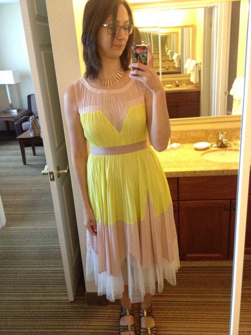 Sweet Lemon Sorbet Dress by BCBGMAXAZRIA | Rent the Runway