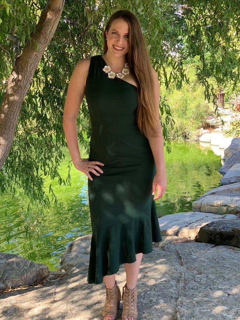 Green Ruffle Hem Dress by Hutch | Rent the Runway