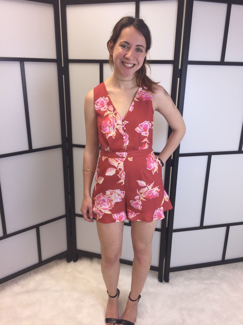 Red Jayme Romper by Greylin | Rent the Runway