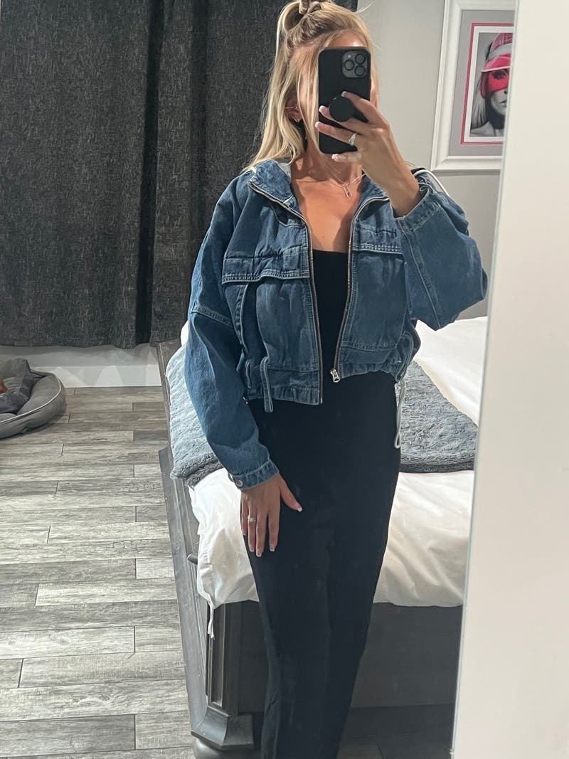 Sport Hoodie Denim Jacket by Hudson | Rent the Runway