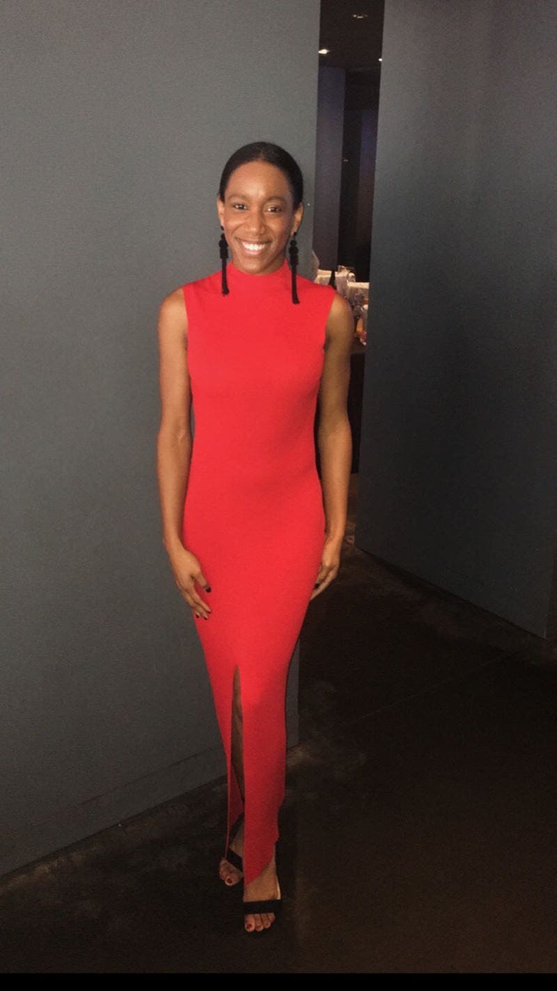 Red Front Slit Dress by Solace London | Rent the Runway