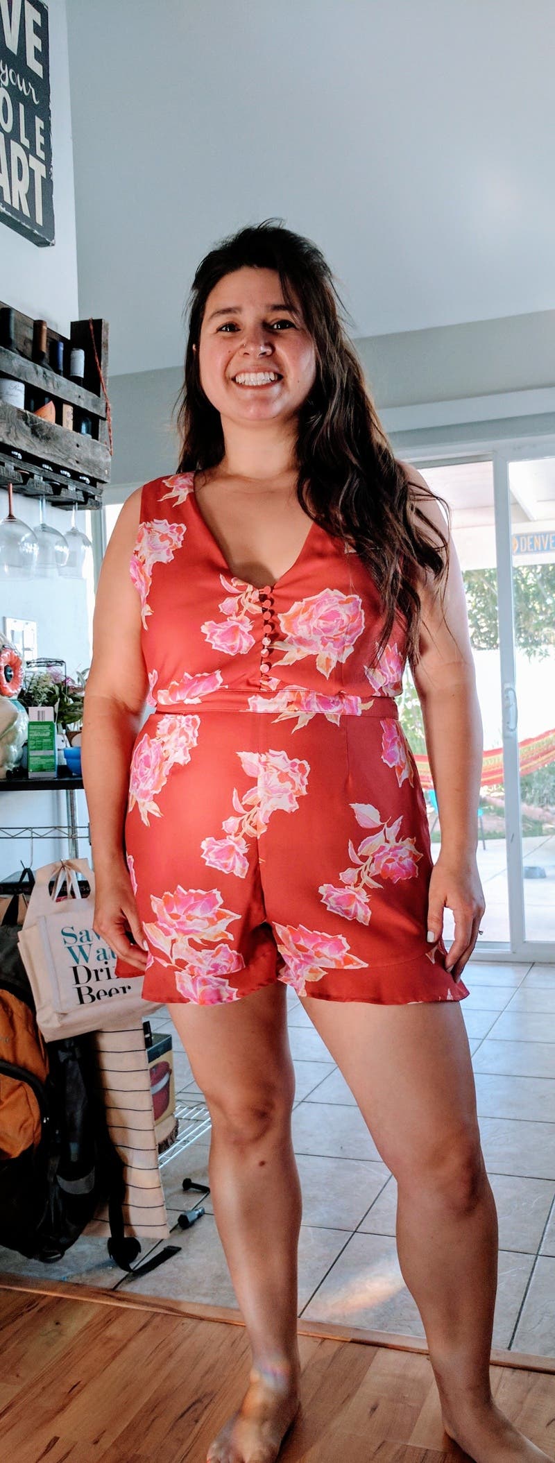 Red Jayme Romper by Greylin | Rent the Runway