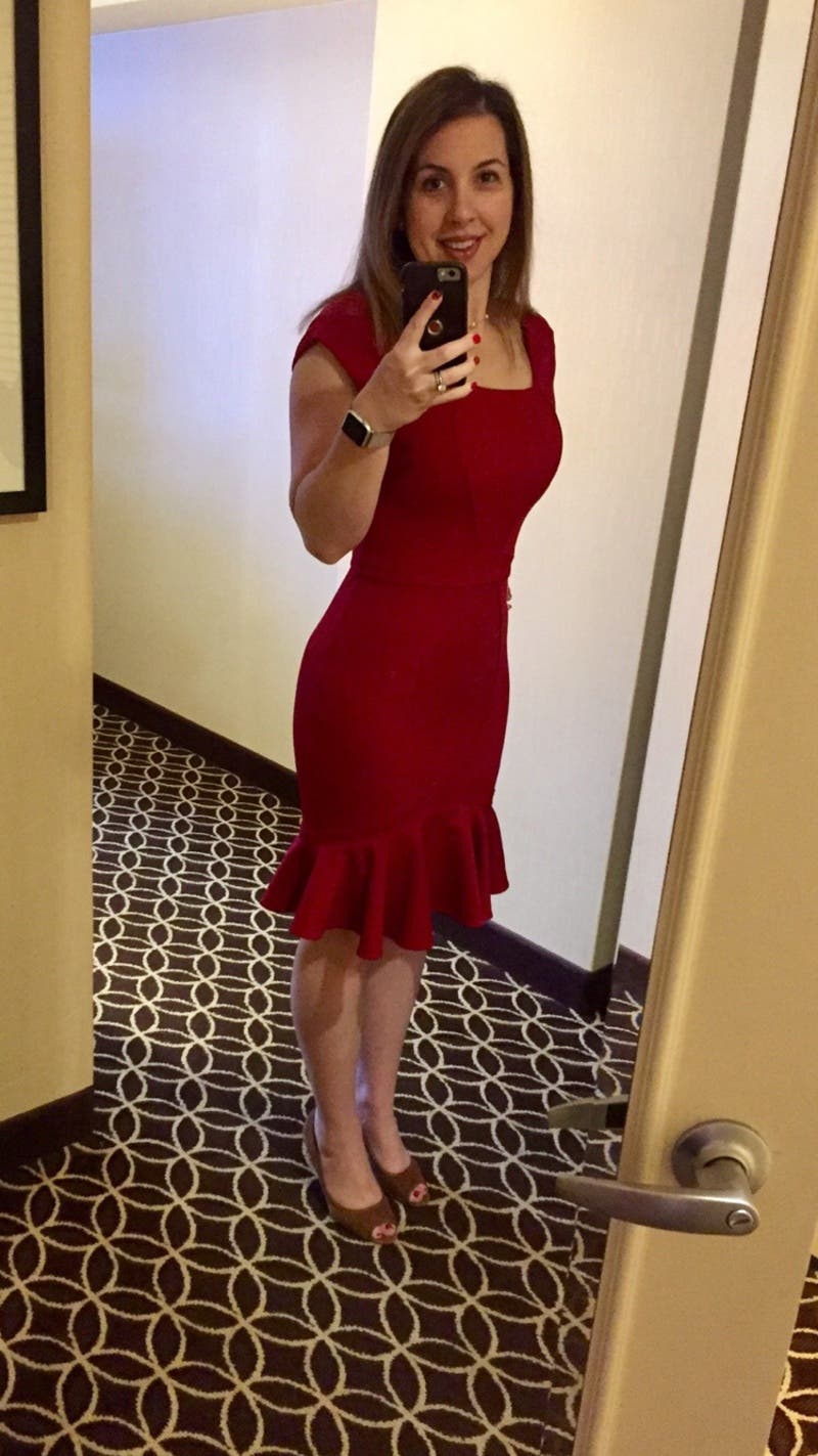 Red Snapper Dress by ZAC Zac Posen | Rent the Runway