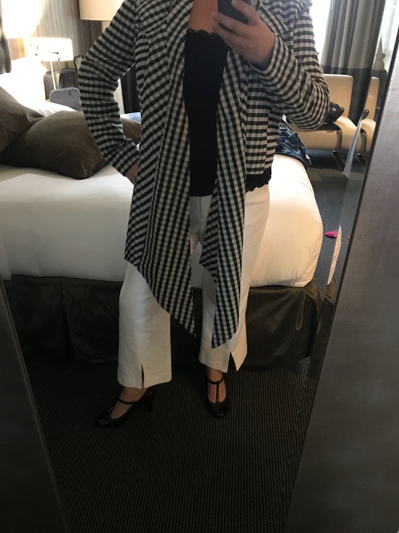 Check Scarf Lapel Jacket by Tome | Rent the Runway