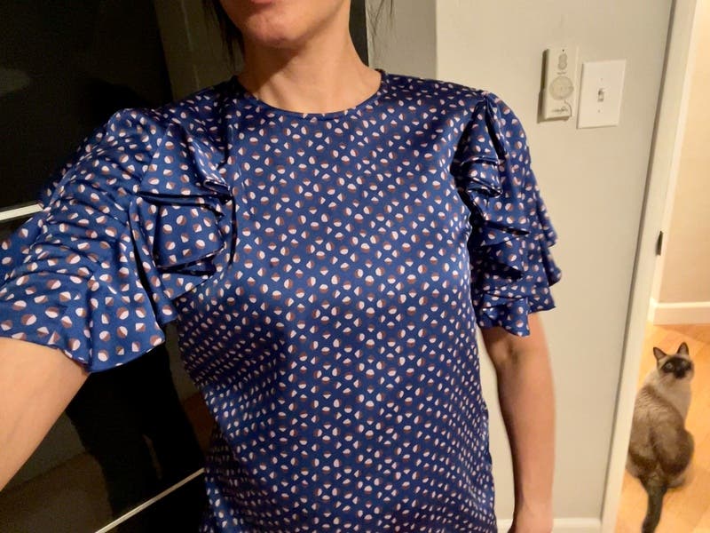 Geo Dot Satin Top by kate spade new york | Rent the Runway