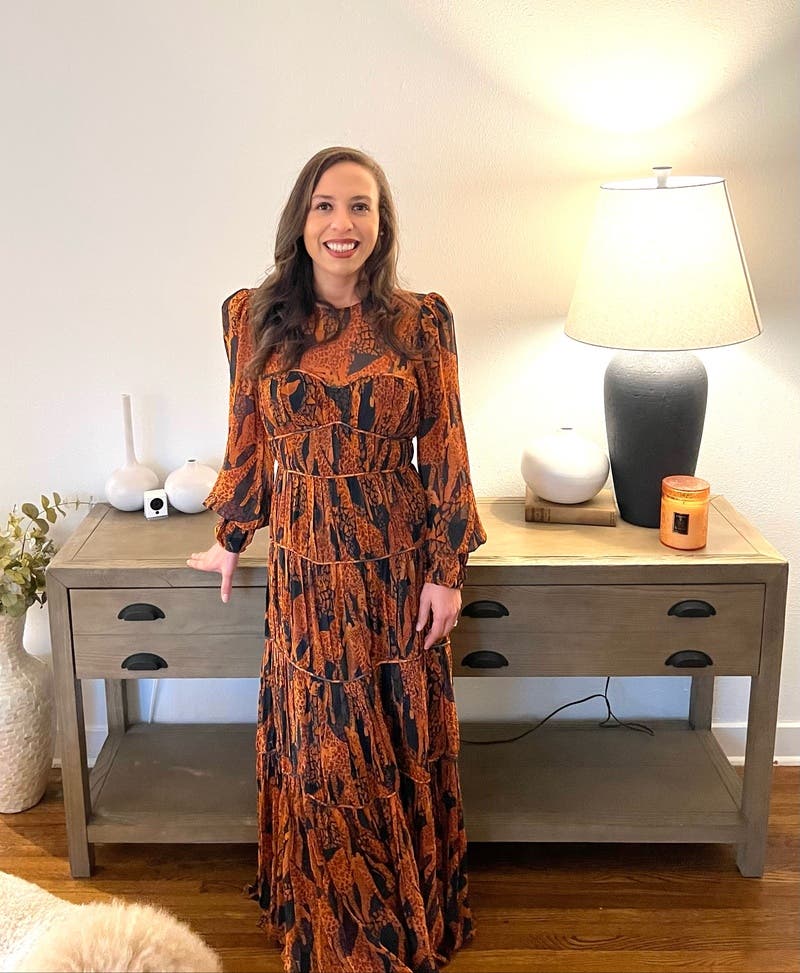 Giraffes Puff Sleeve Maxi Dress by FARM Rio | Rent the Runway