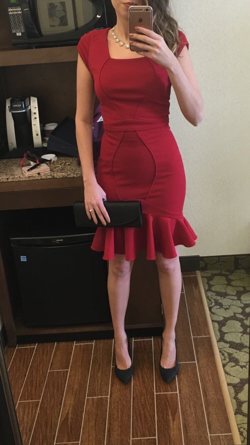 Red Snapper Dress by ZAC Zac Posen | Rent the Runway