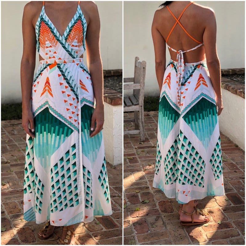 Apreol Sun Shade Faux Wrap Dress by Temperley London | Rent the Runway