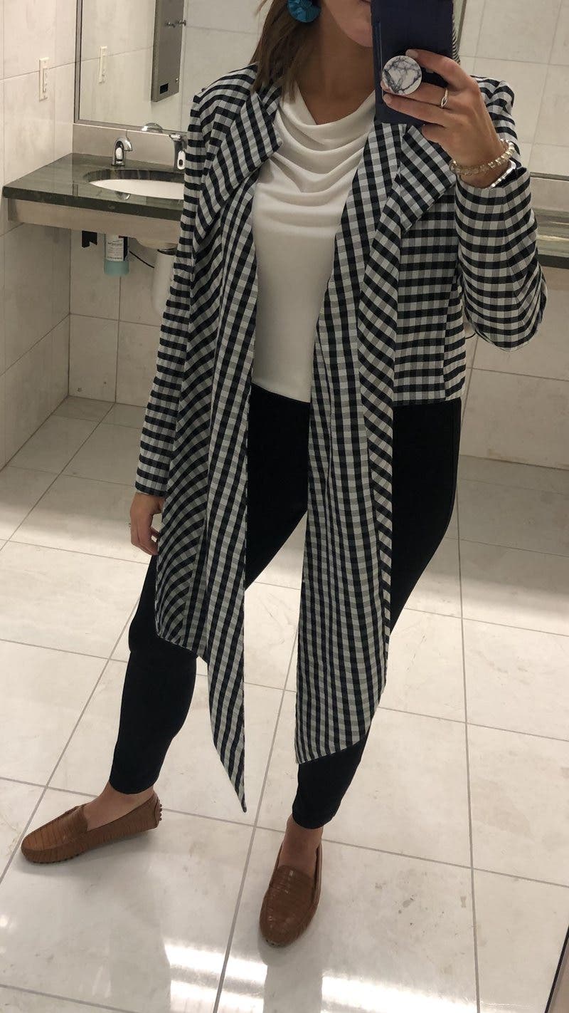 Check Scarf Lapel Jacket by Tome | Rent the Runway