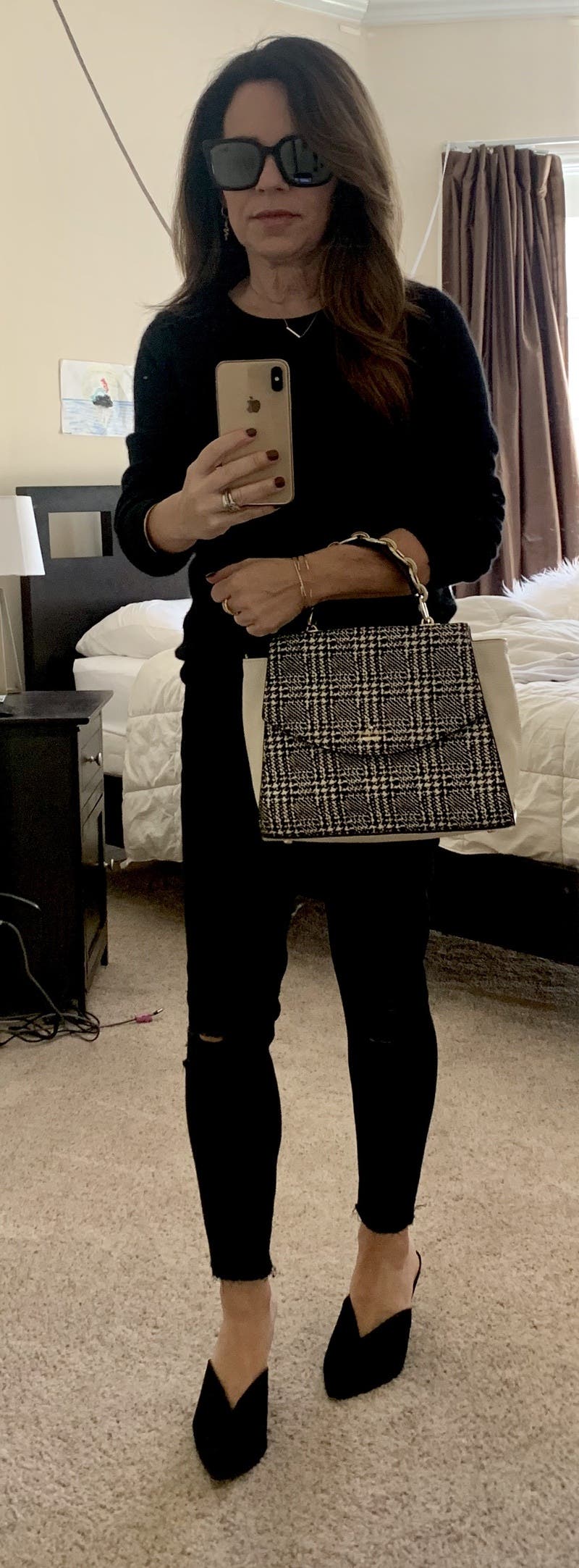 Houndstooth Kim Satchel by kate spade new york accessories | Rent the ...