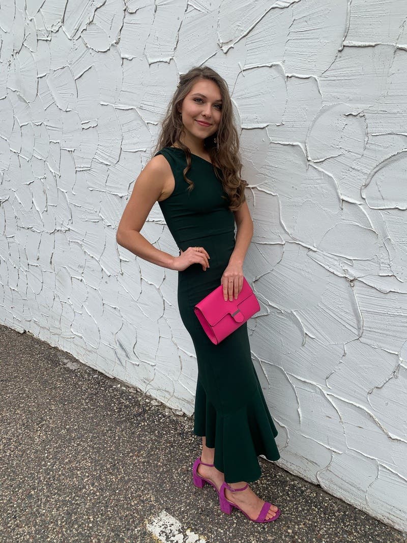 Green Ruffle Hem Dress by Hutch | Rent the Runway