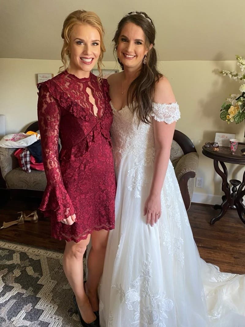 Wine Devin Lace Dress by Saylor | Rent the Runway