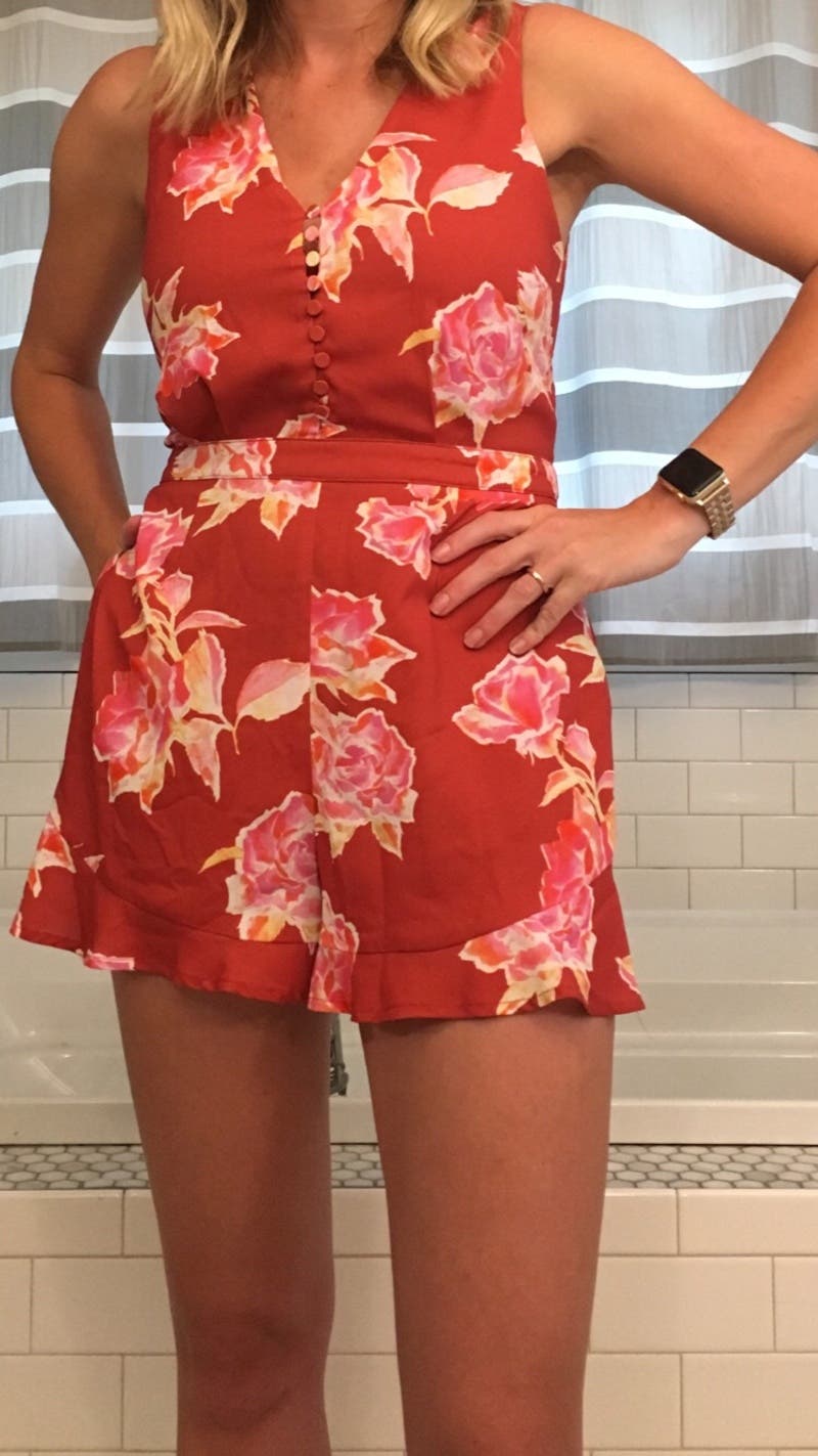 Red Jayme Romper by Greylin | Rent the Runway