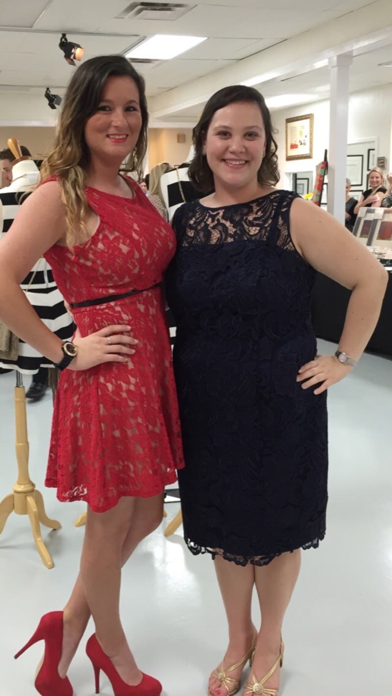 Dainty Danika Goes Navy Sheath by Adrianna Papell | Rent the Runway