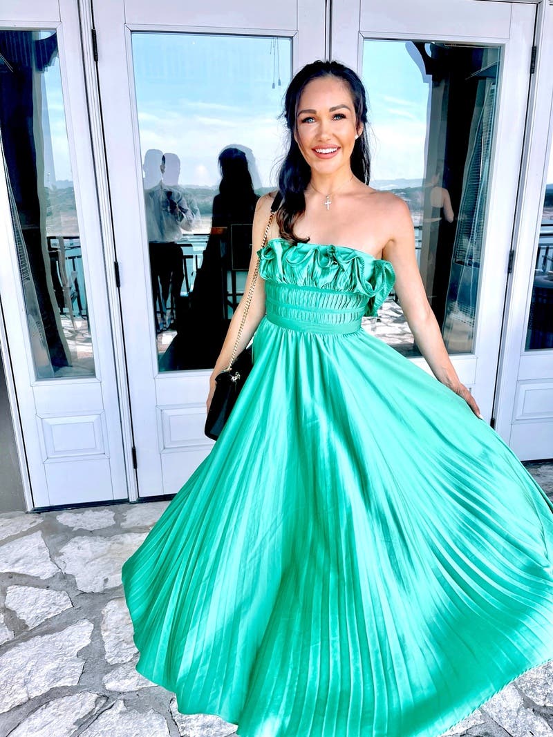 Giada Pleated Dress by AMUR | Rent the Runway