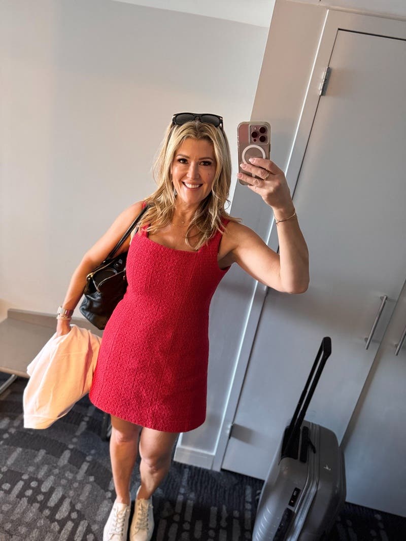 Red Tweed Mini Dress by Maje | Rent the Runway