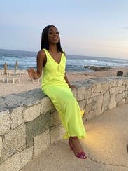 Ruffle Sash Gown by Helmut Lang | Rent the Runway