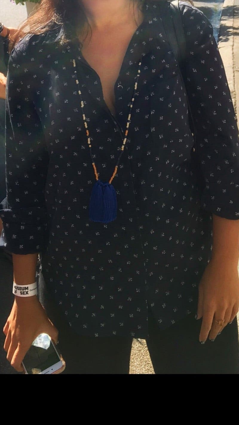 Navy Refined Dot Button Down by VINCE. | Rent the Runway
