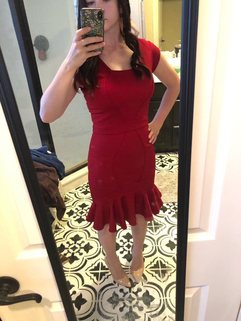 Red Snapper Dress by ZAC Zac Posen | Rent the Runway